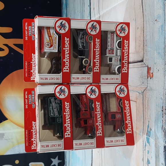 Budweiser | Other | Nwt Vintage 9s 6 Pack Budweiser Die Cast Metal ...